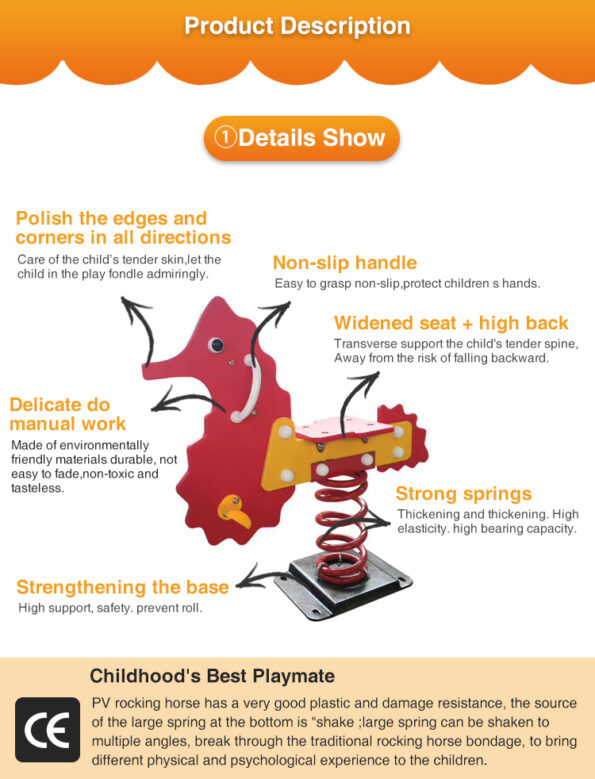 Airplane Shape HDPE Spring Rocking Riders for Parks – Kids Play Plus